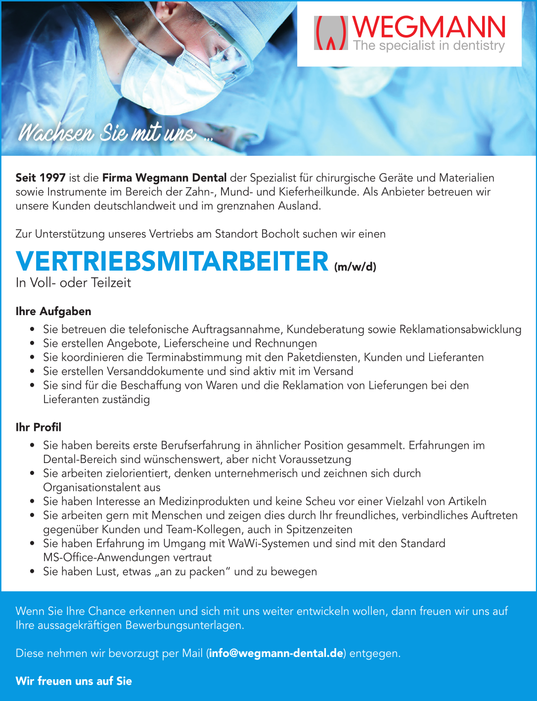 Jobs | Wegmann Dental